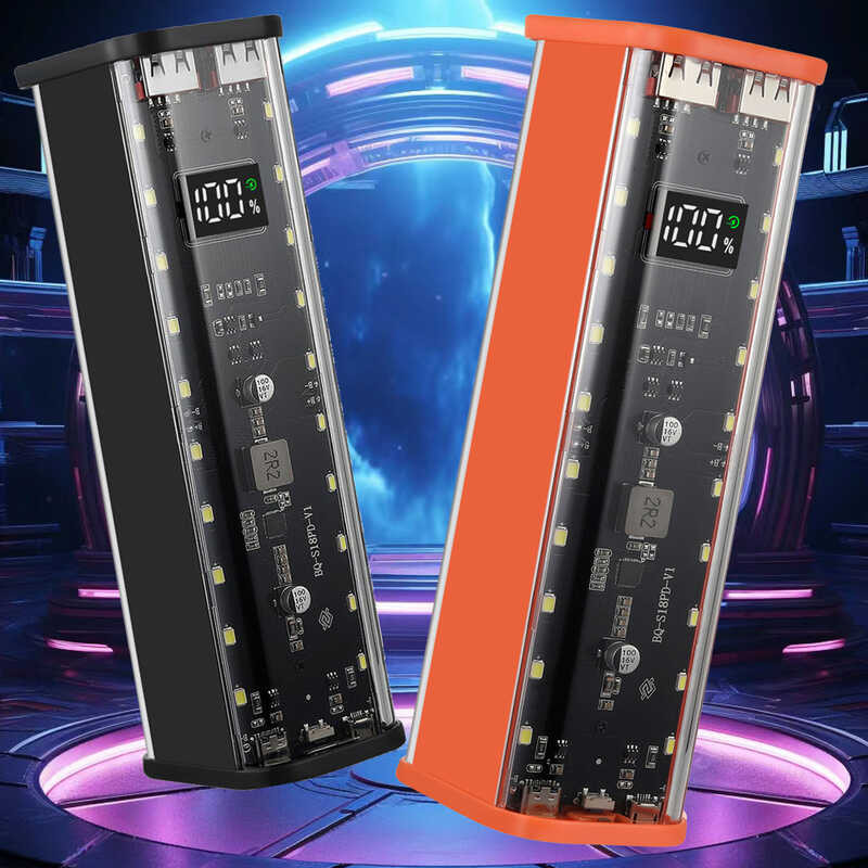 8*18650 DIY Power Bank Case 18650 Pd22.5W Fast Charging LED Screen ...