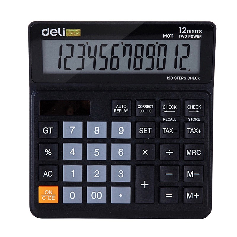 Deli Basic Calculator Big 12 Digits Solar School Office Supplies ...
