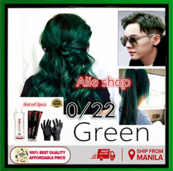 Green Hair Color With Oxidant ( 0/22 Bob Keratin Permanent Hair Color ...