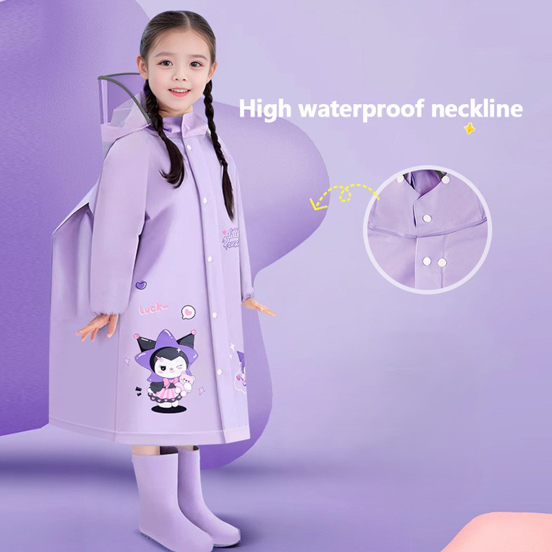 COD Raincoat For Kids Cartoon Raincoat Pupil With Bag Full Body Rainproof Poncho Children's ...