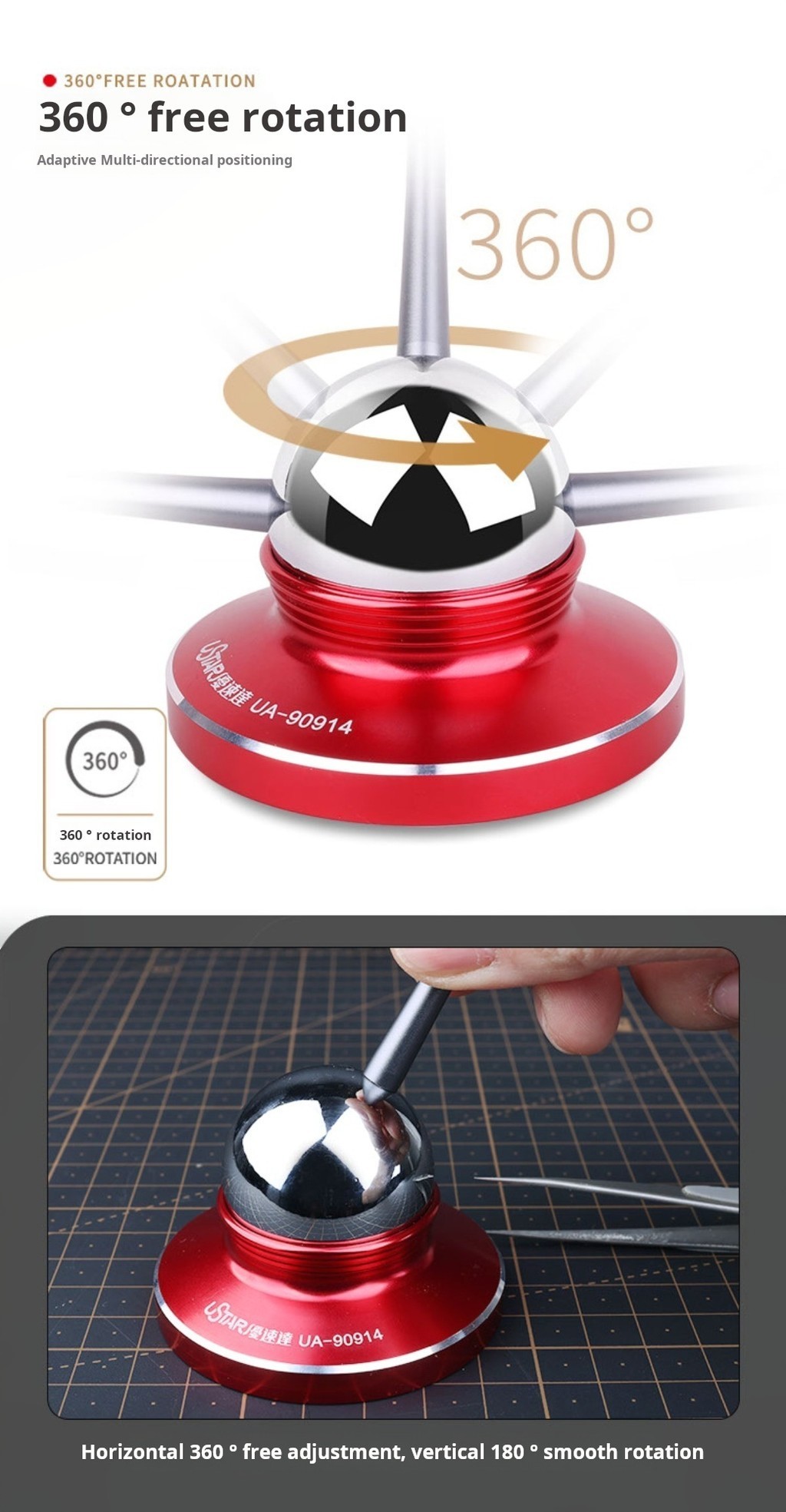 360 Degree Free Rotation Model Hand Stabilizer Painting Tool Carving ...