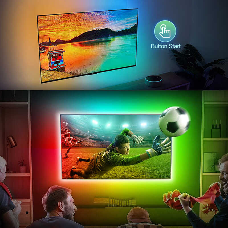 TV Ambient Led Backlight 4K HDMI 2.0 Device Sync Box Smart Bar Strip ...