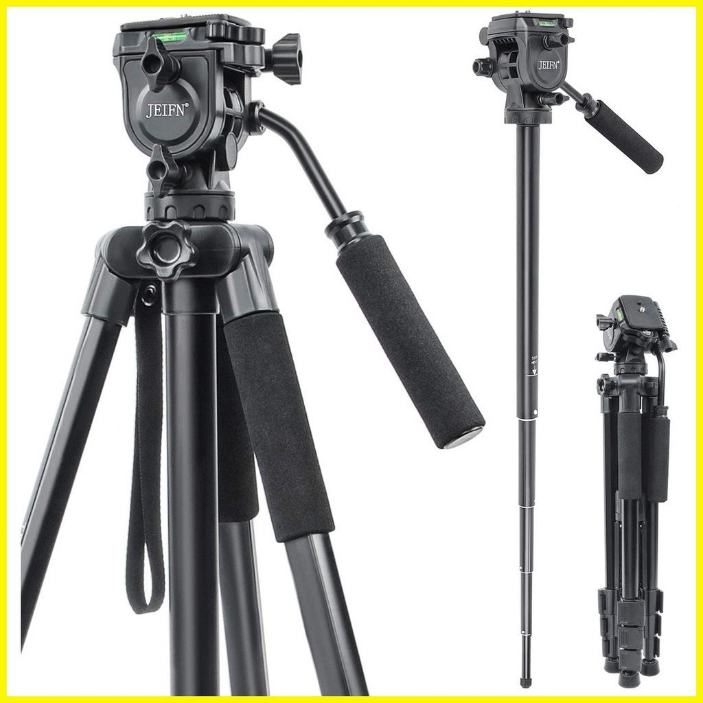 Jeifn by Zomei Q580 Aluminum Camera Tripod w/ Detachable Monopod, 165cm ...