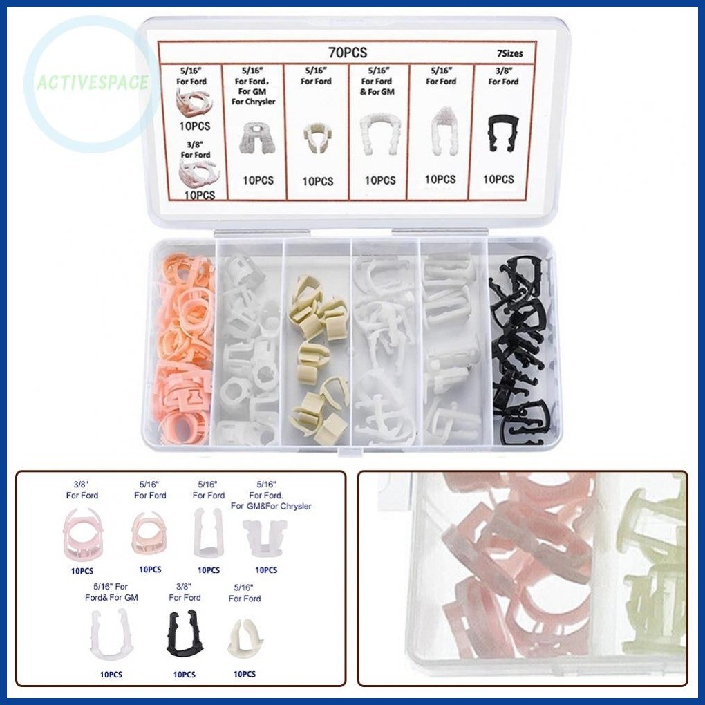 Precise Construction 70Pcs Fuel Line Retainer Clip Assortment for Ford ...