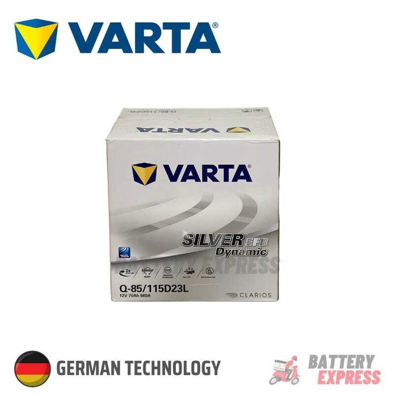 LY Varta Sier EFB Q85 1Sm / Ns50l (Top Of The E) - Car Battery 115D23l ...