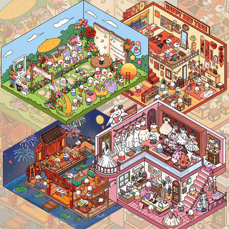 ENWEI 3 Pcs [Puppy BOBO Series]3D Super Big Cute Deco Stickers PET ...