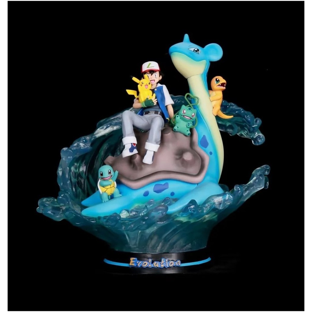 Anime Ash Ketchum Pikachu Lapras Charmander Bulbasaur Squirtle GK PVC ...