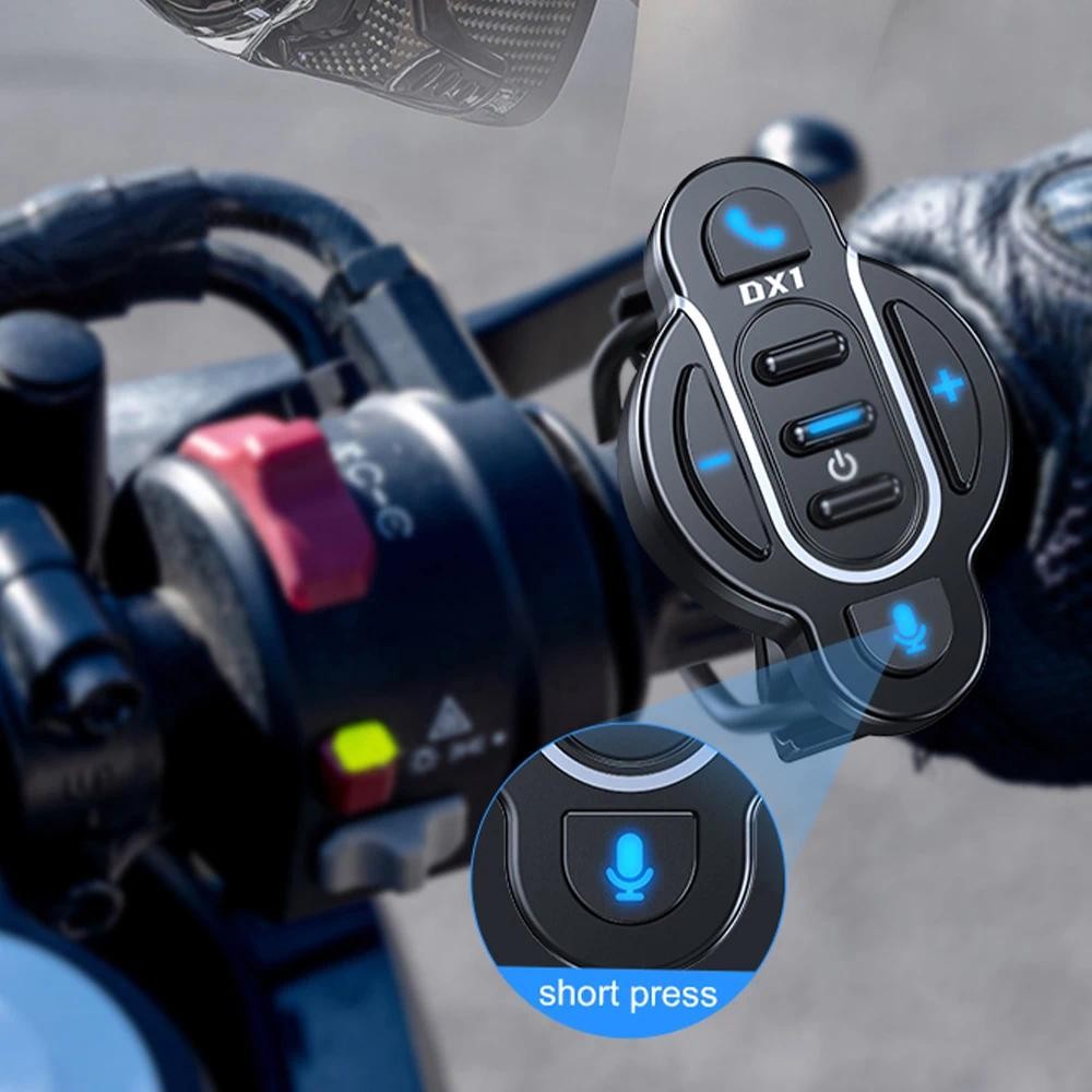 Motorcycle Handlebar Remote Control Button Wireless Call Kit Bluetooth ...
