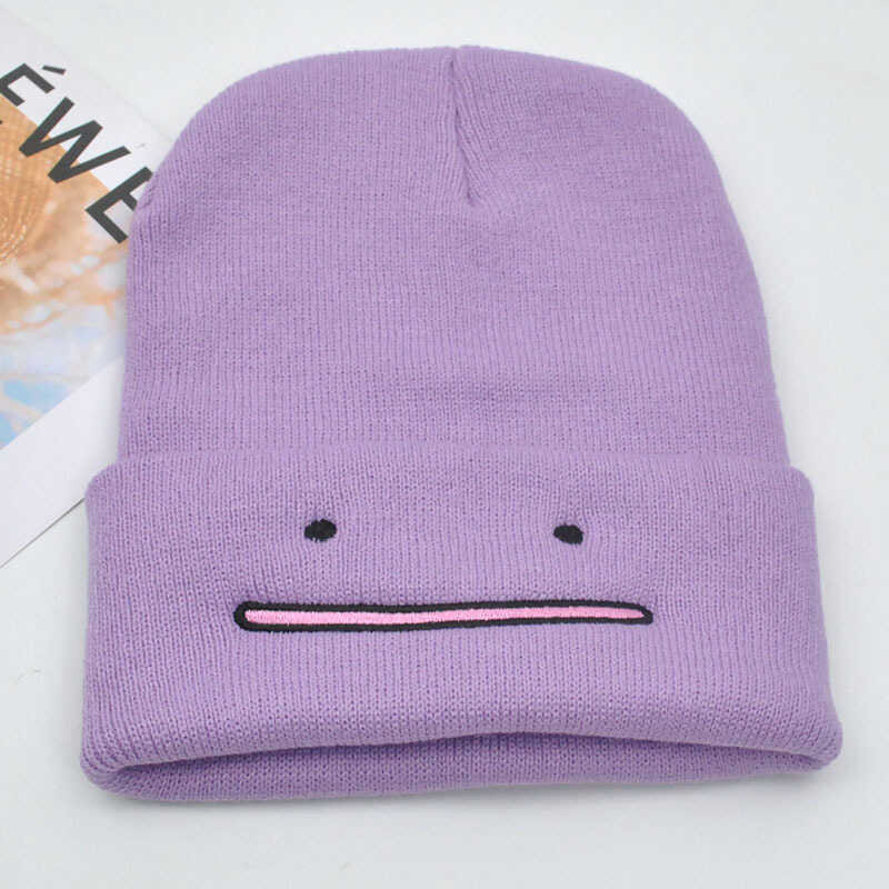 SK Snorlax Ditto Psyduck Beanies Winter Warm Hat Solid Color Cute Anime ...
