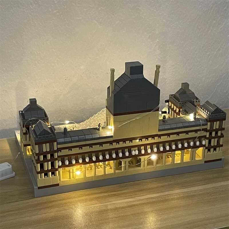 Model Louvre Micro Mini Building Blocks Toys Set: Led-Illuminated Iconic Architecture Perfect ...