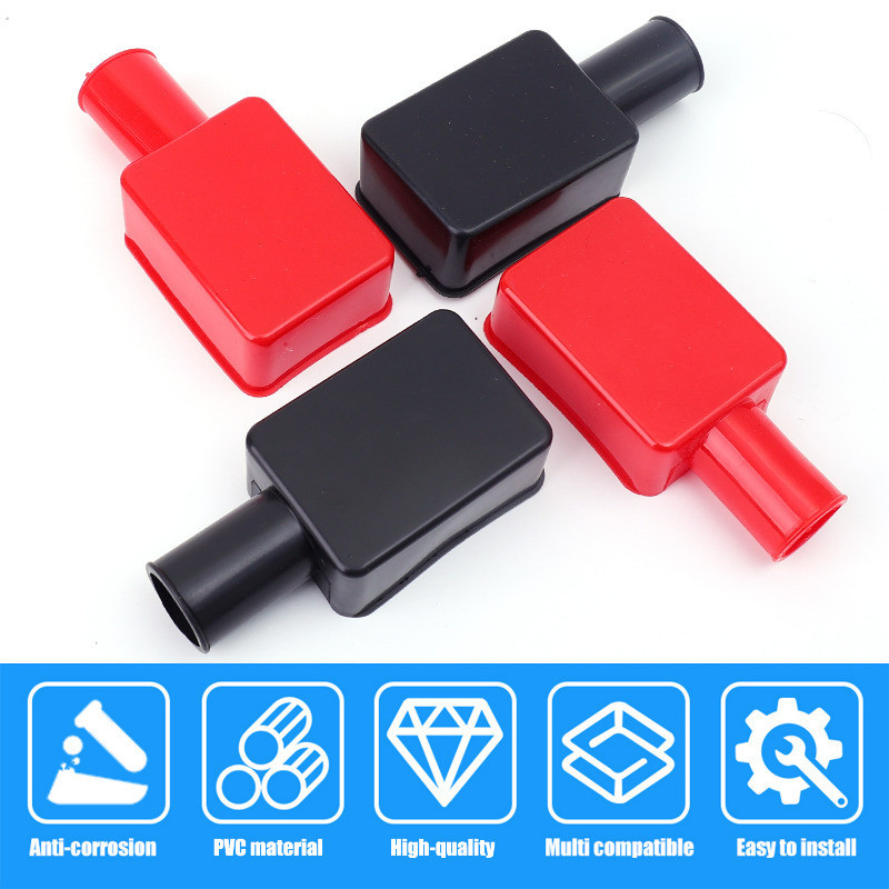 2/4/6PCS Soft Flame Retardant Rubber Dust Cover - Positive Negative ...