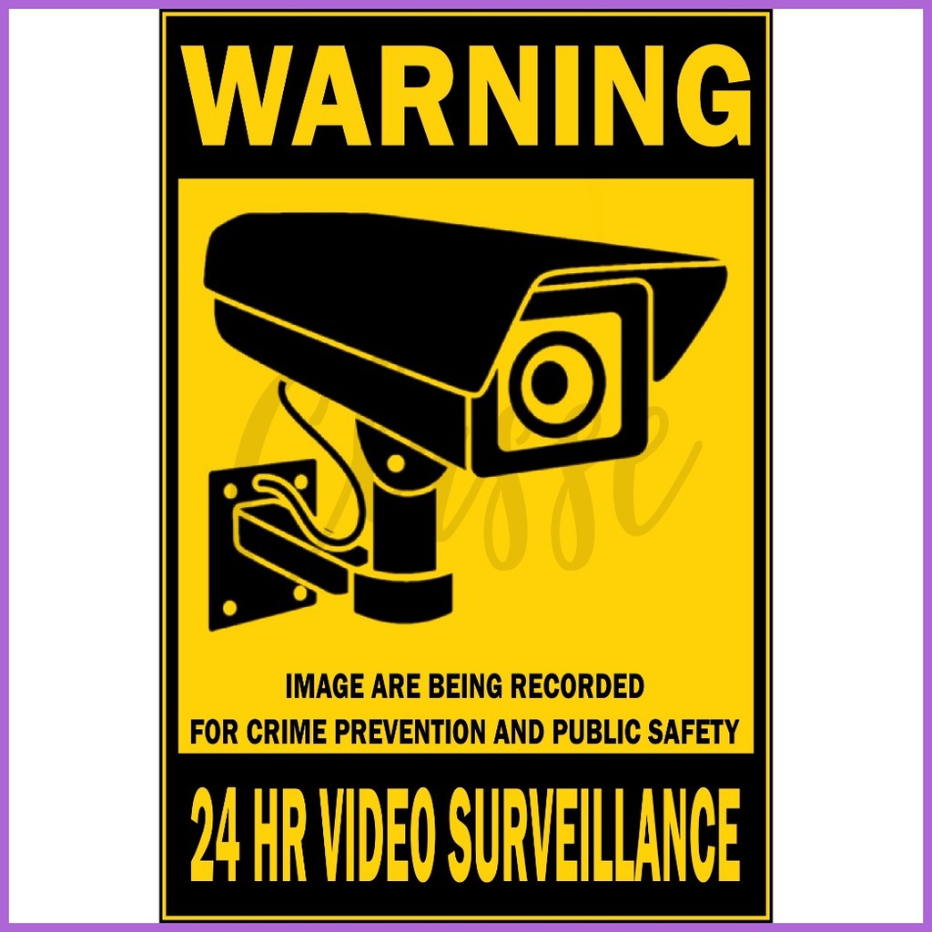 CCTV/WARNING LAMINATED WARNING SIGNAGES A4 SIZE 180GSM PAPER HIGH ...
