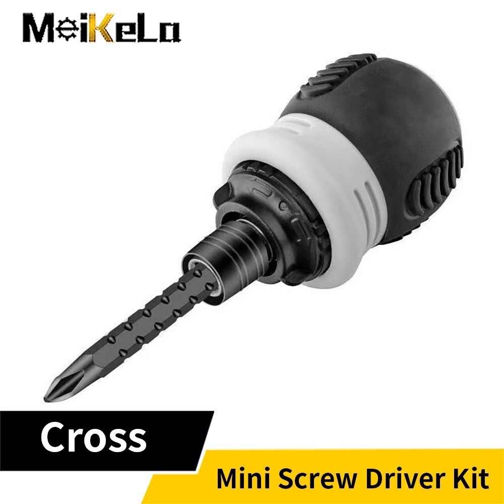 Meikela Ratchet Screwdriver Set Short Handle Cross Groove Mini Screw Driver Kit Multifunctional ...