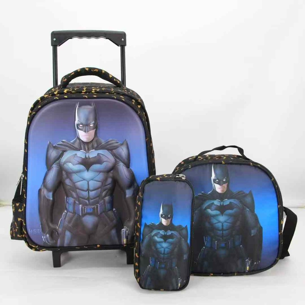 【macg】3 in 1 Trolley Schoolbag Cartoon Anime Backpack Primary School ...