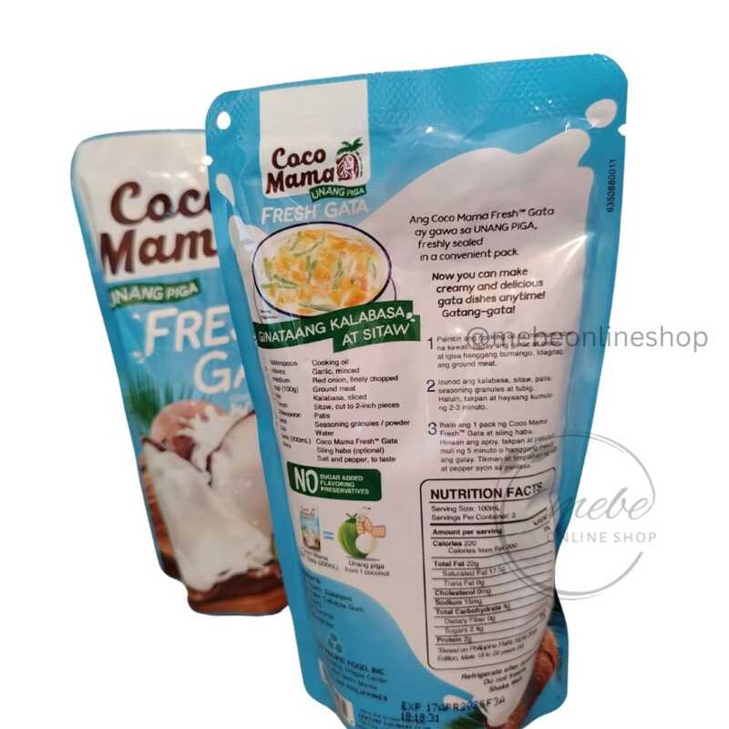 Coco Mama / Suree Fresh Gata Coconut Milk /Coconut Cream | Shopee ...