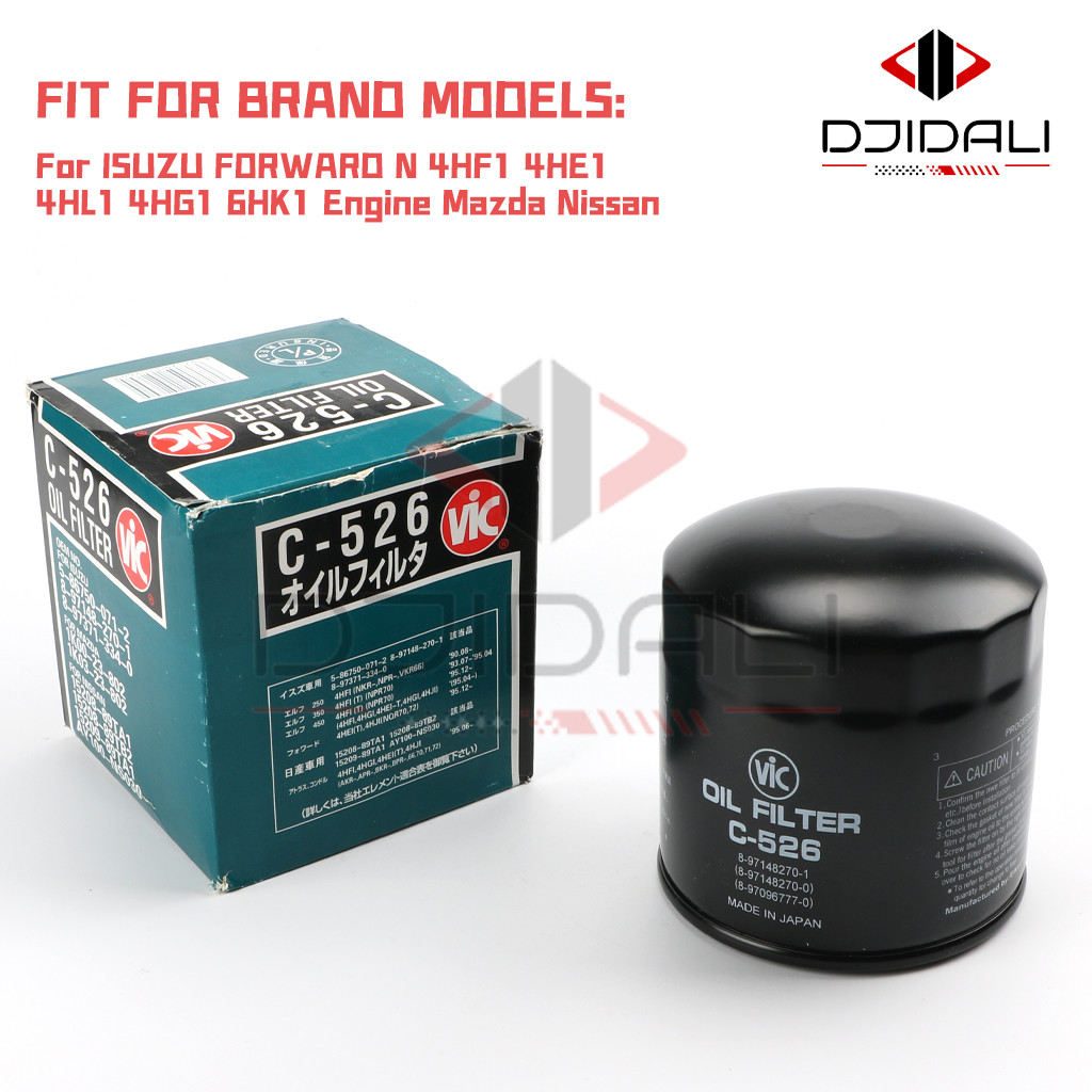 New Vic Oil Filter C-526 For ISUZU FORWARD N 4HF1 4HE1 4HL1 4HG1 6HK1 ...