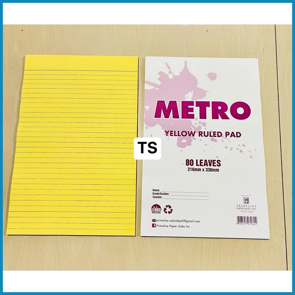 YELLOW RULED PAD 80 LEAVES (Sold per Pad) | Shopee Philippines