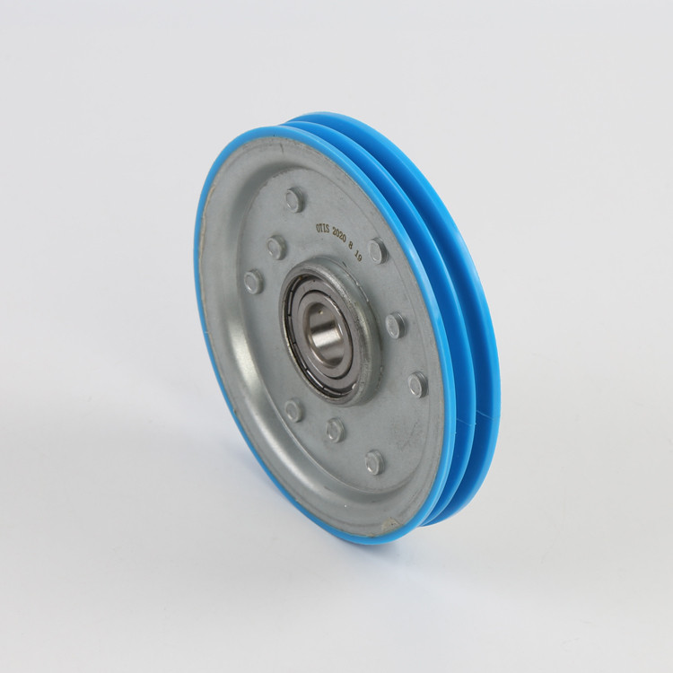 Double groove wheel hall pinto rope wheel steel wire synchronous wheel ...