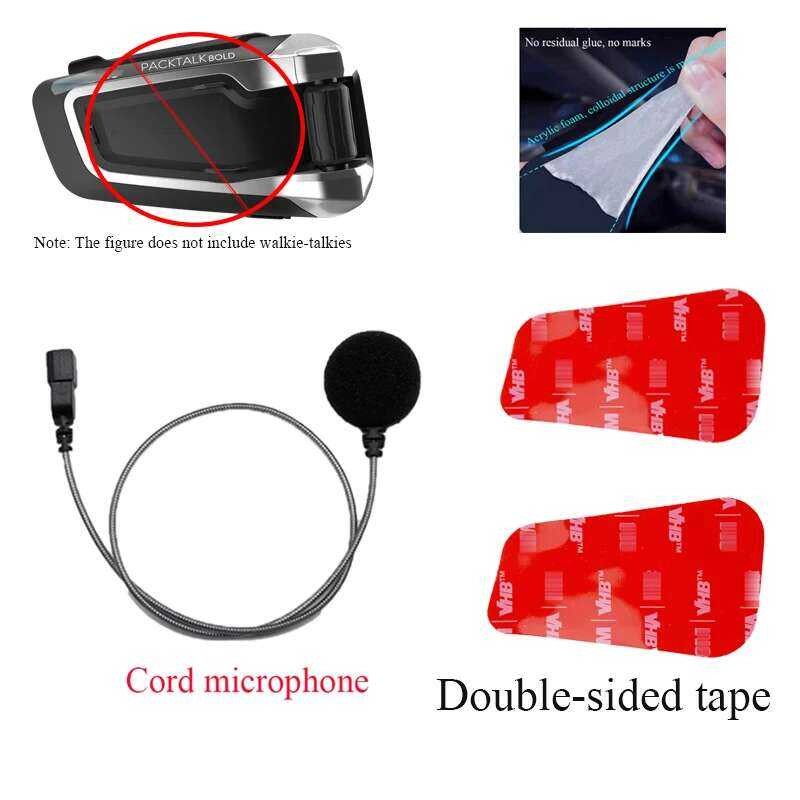 For CARDO PACKTALK Motorcycle Helmet Intercom Cord Microphone Double ...