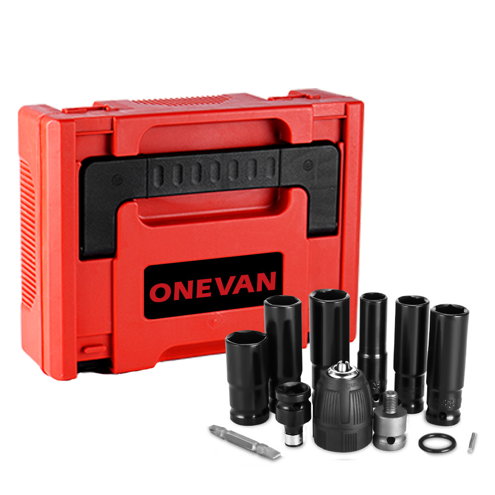 12Pcs Set Electric Impact Wrench Hexs Socket Hard Carry Case Bag Tool ...