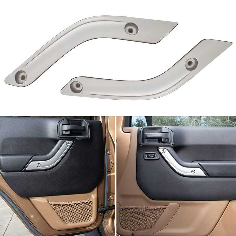 Interior Car Door Grab Handle Inserts Cover Trim For Jeep Wrangler JK ...