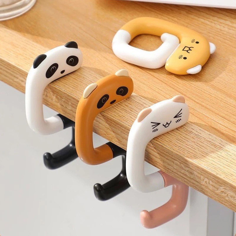 Adjustable Table Fixing Hooks Under Desk Hook Multifunctional Punch ...