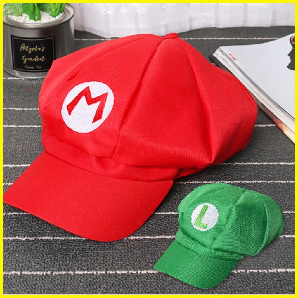 ♠ Super Mario Bros Hat Mario Hat Super Mario Cap for Kids Cute Cartoon ...