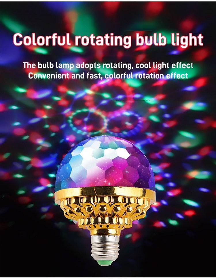 Rotating Multi-Colored Light Bulb Colorful Ball Rotating Atmosphere ...