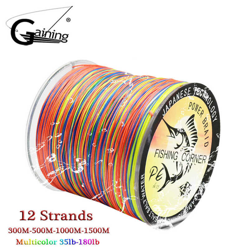 Strands 12 300m/500m/1000m/1500m Braided Multifilament 35-180LB ...