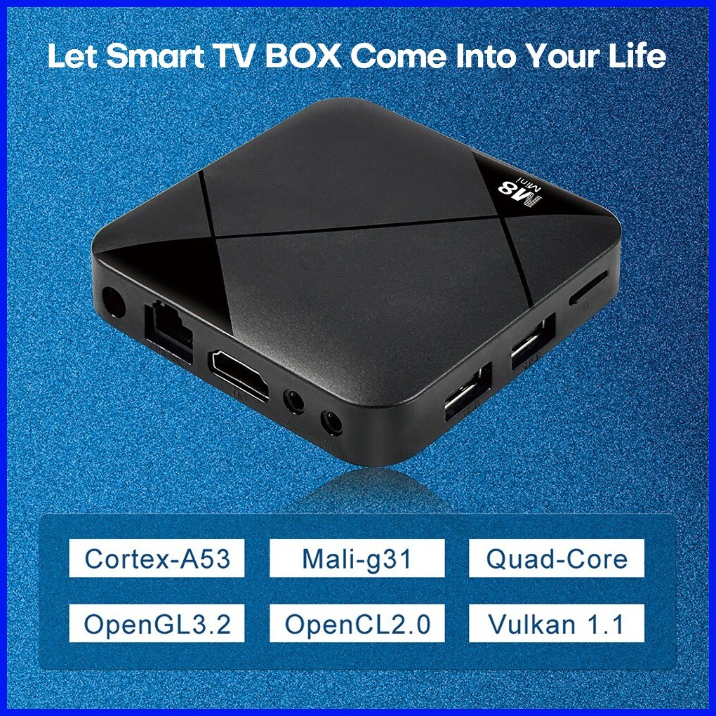∏ M8 Mini 1+8GB Smart TV Game Box 4K HD 2.4G WiFi Android 7 TV Box 5000 ...