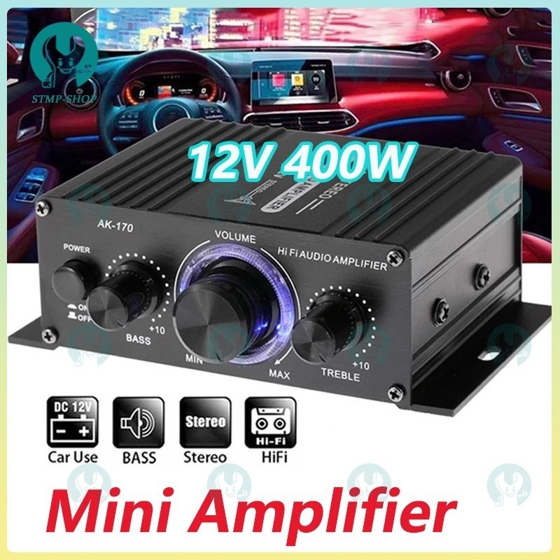 400w Mini Audio Amplifier Home Amplifier free Auto Stereo Audio Car ...