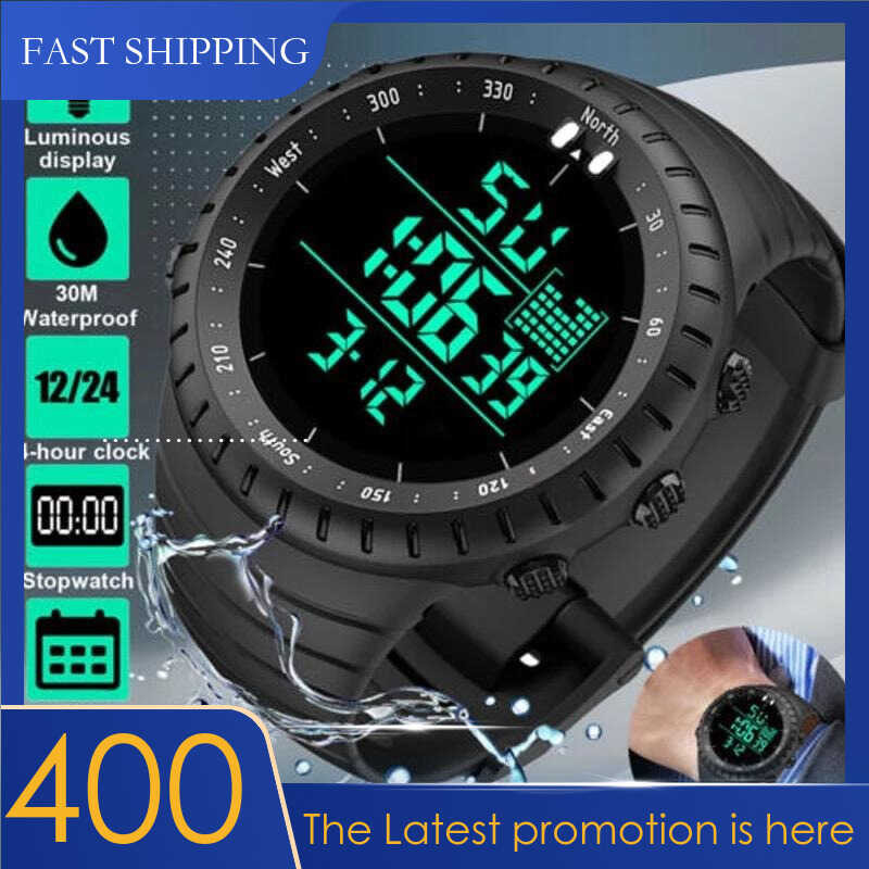 Original Water Proof Men's Digital Light Out Door Sports Watch | Shopee ...