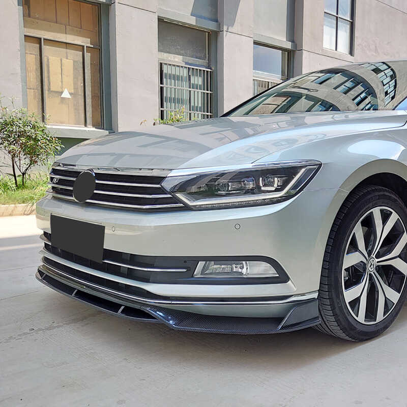 Sa Para VW Passat B8 2017 18 19 Front Bumper Lip Chin Spoiler Splitter ...