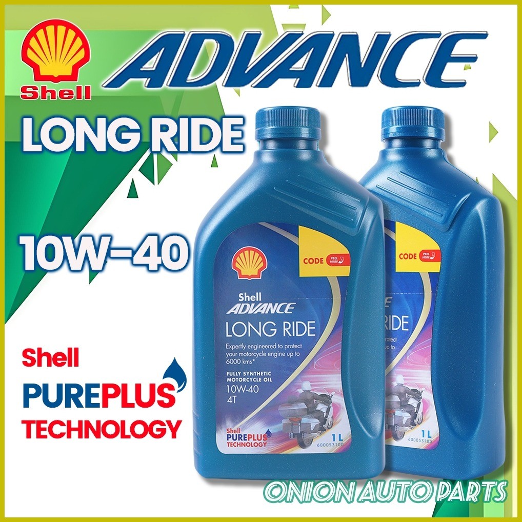 ☎ ♒ Shell Genuine ADVANCE LONG RIDE 10W40 4T 1L Fully Synthetic High ...