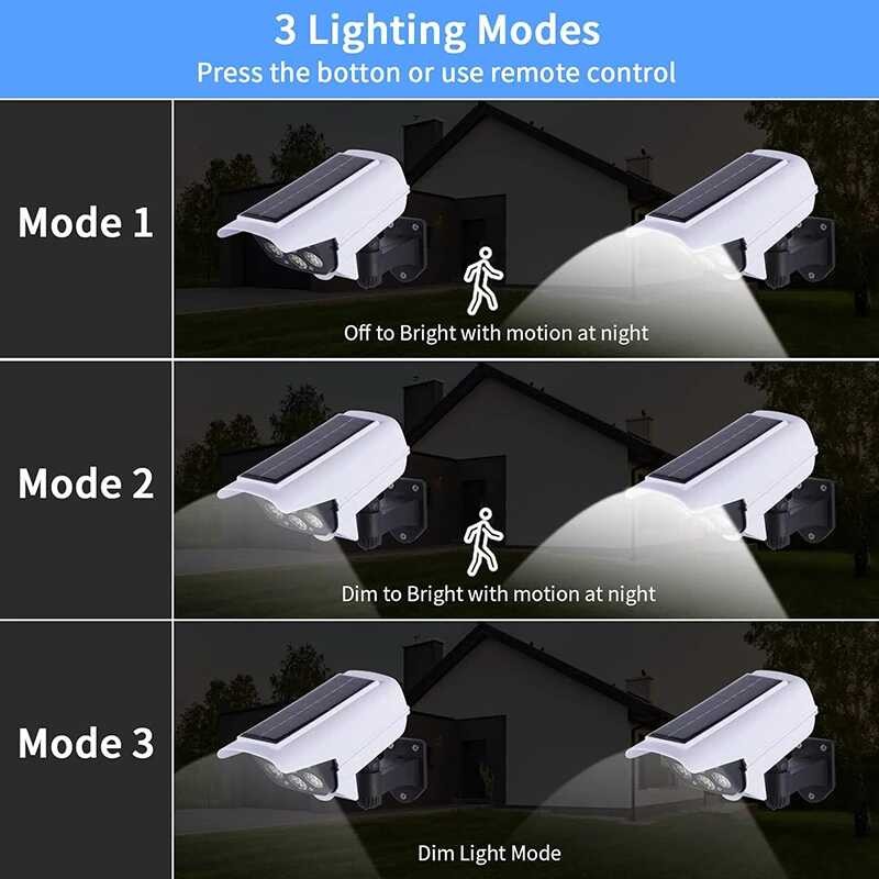 Solar 77Led Simulation Security Dummy Camera Motion Sensor Outdoor ...