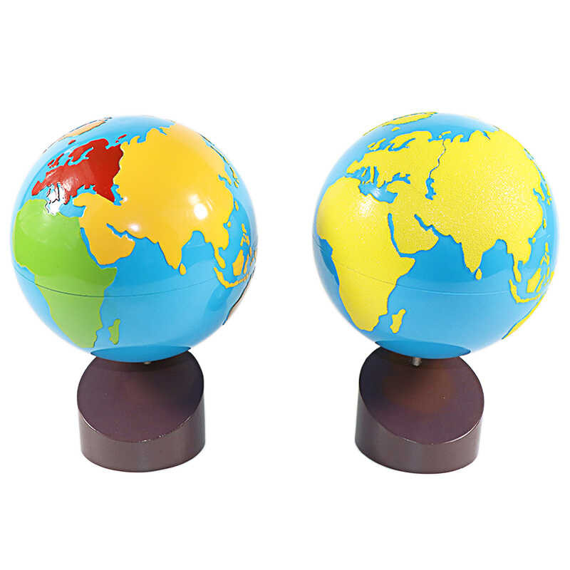 Montessori Geography Materials Globe Of World Parts/ Continents ...