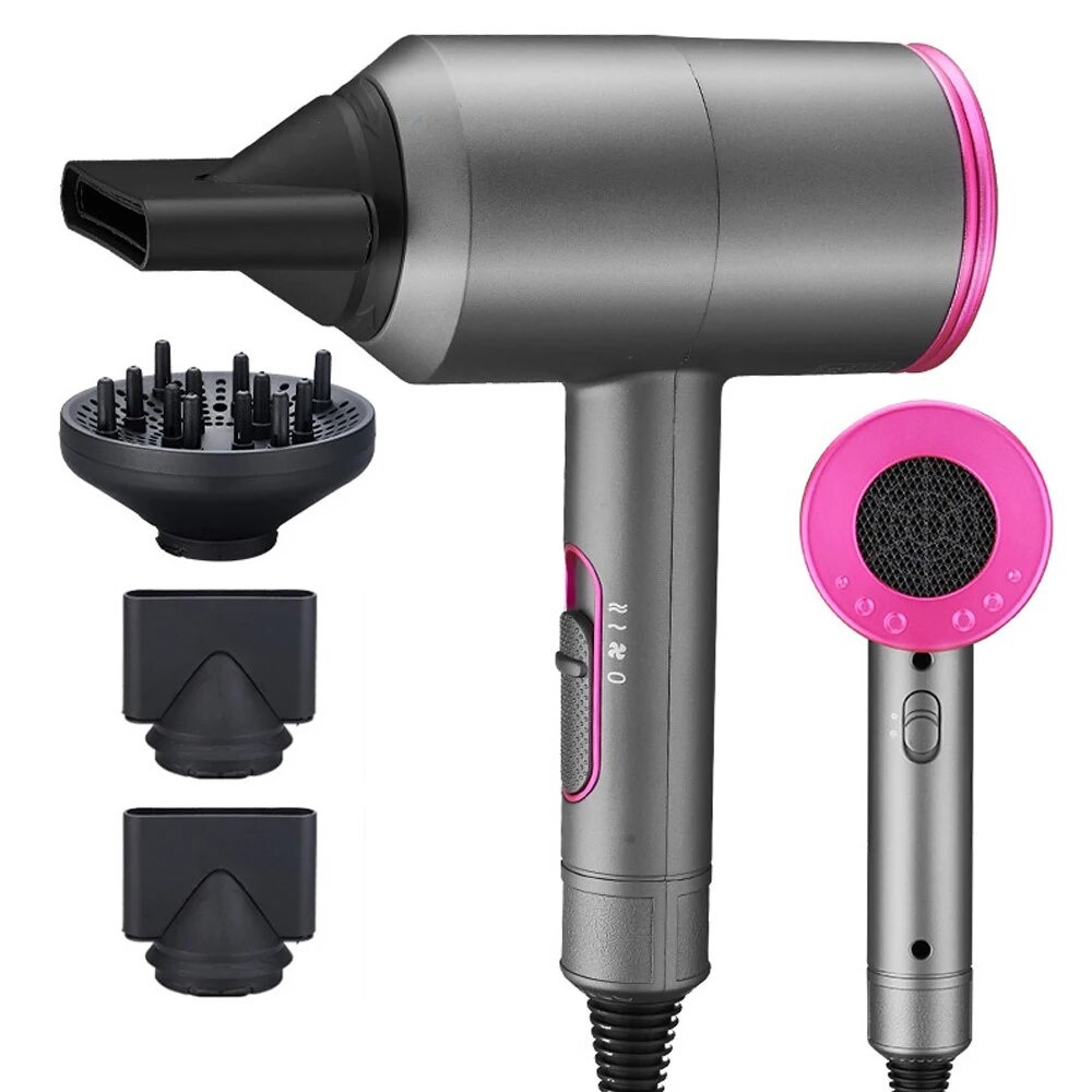 Electric Hair Dryer 2000W Negative Ion Blower Dryer With Diffuser ...