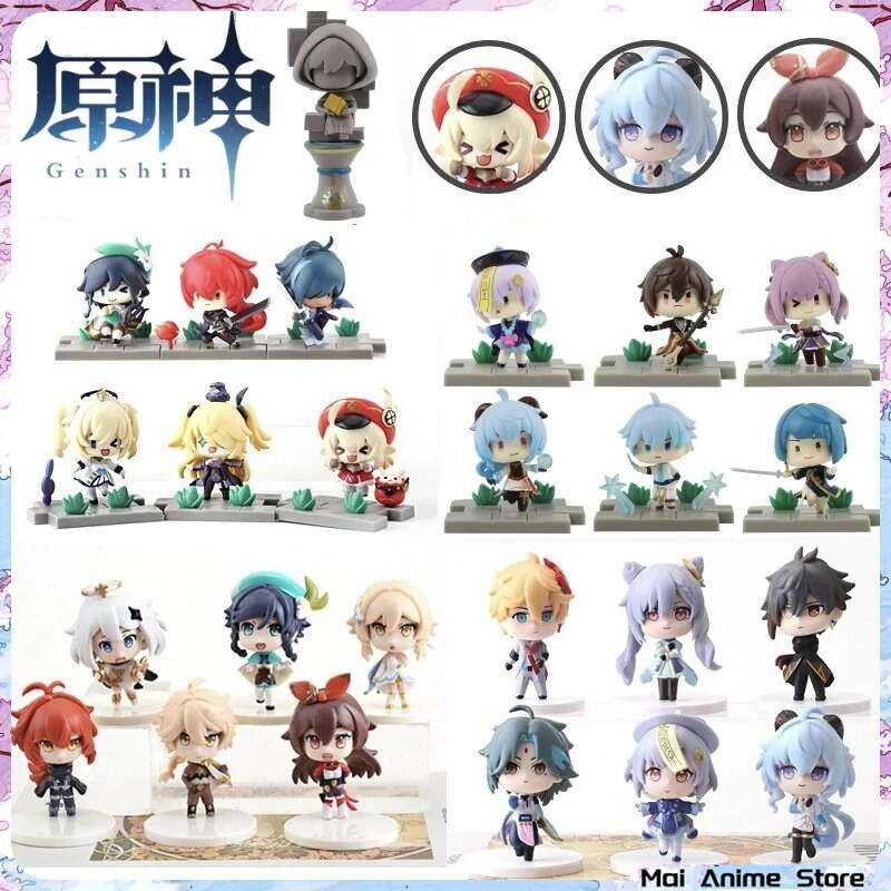 うと Anime Genshin Impact Kawaii Figure Paimon Amber Klee Kelly Action ...