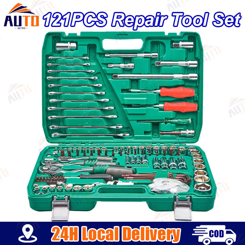 121 PCS Tools Set with Box Repair Tool Set Socket Wrench Set Tool Box ...