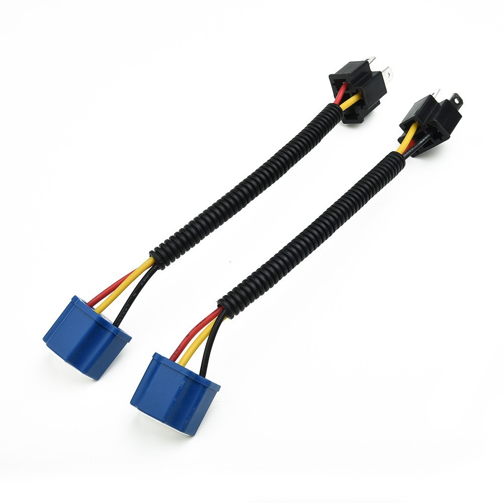 [COD]-2X H4 9003 Ceramic Headlight Bulb Socket Plug Adapter Connector ...