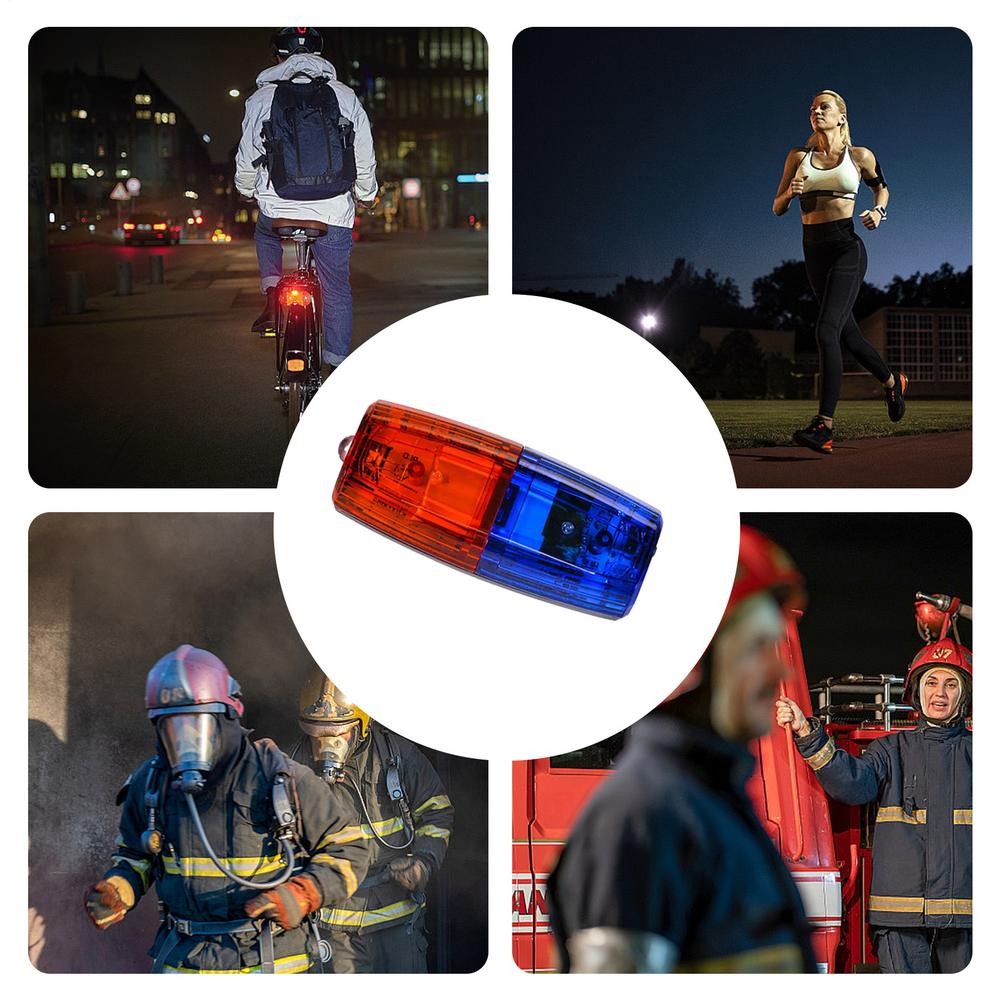 Red Blue LED Shoulder Warning Light Polices Shoulder Clip Light ...