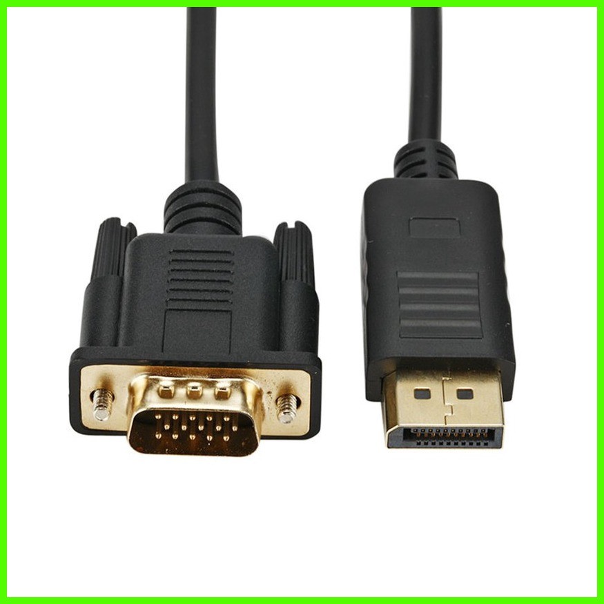 ↑ Display Port DP to VGA Male Adapter Cable Converter 1080P Video Cable ...
