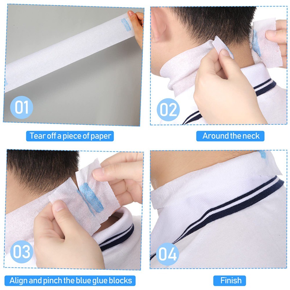 Disposable Neck Strips Barber Neck Paper Haircut Neck Cover Stretchy ...