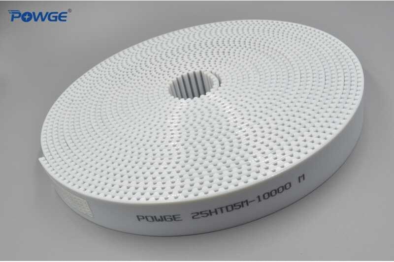 LY POWGE Arc Tooth PU White HTD 5M Open Timing Belt Width 10/15/20/25/30/50Mm Polyurethane Steel ...