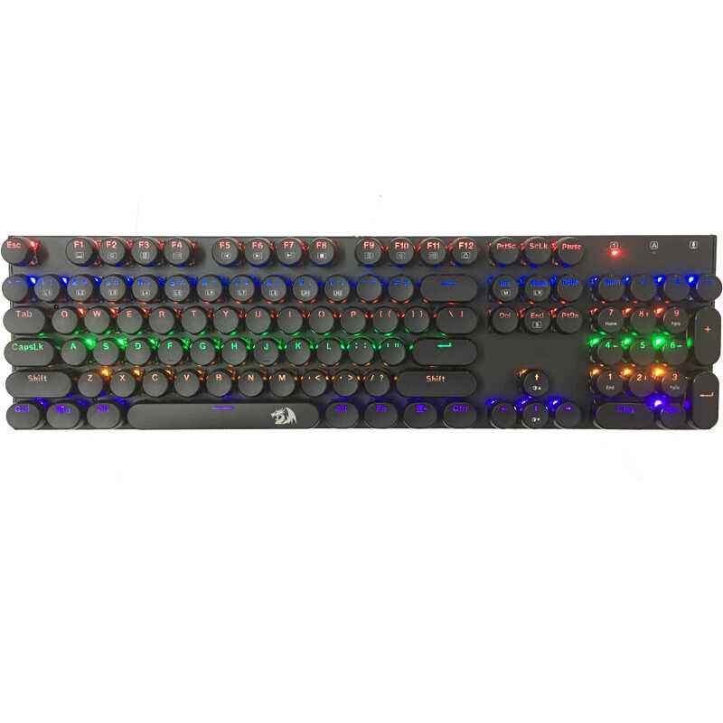 57 Rainbow Dragon Steampunk Metal Mechanical Keyboard With 104 Key ...