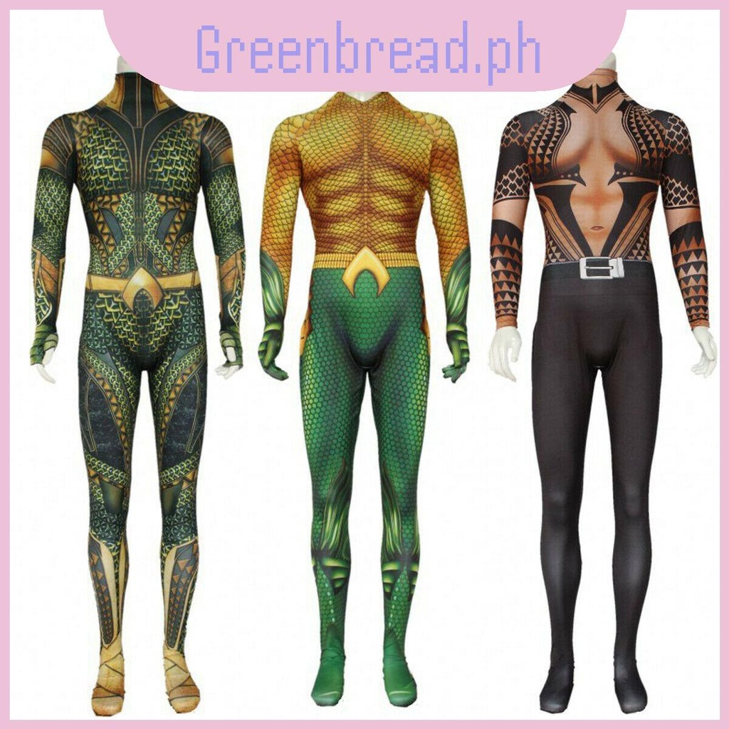 Aquaman Curry Arthur Cosplay Costume Bodysuit Spandex Zentai Halloween ...