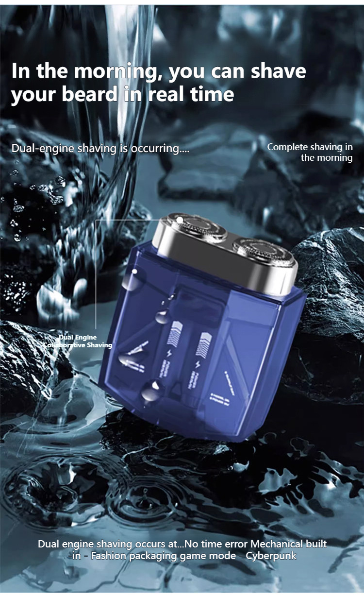 Portable Dual Head Razor Transparent High Power Dual Engine Mecha Razor ...