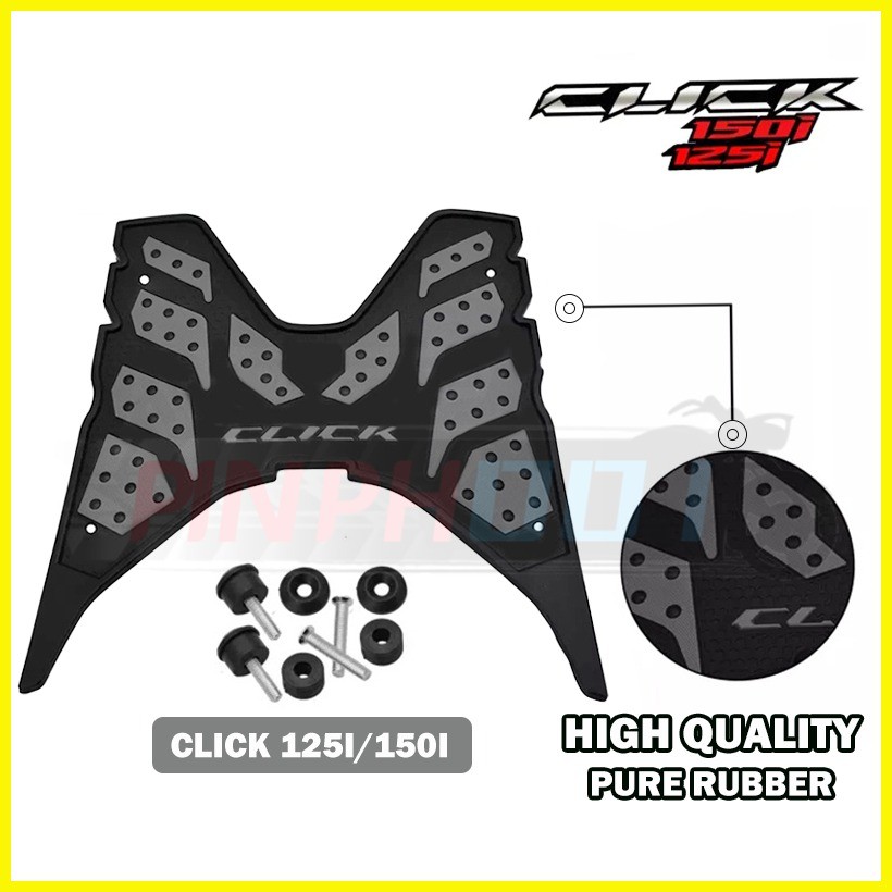 HONDA CLICK 125i /150i Footboard Rubber Matting With Bolts For CLICK V1 ...