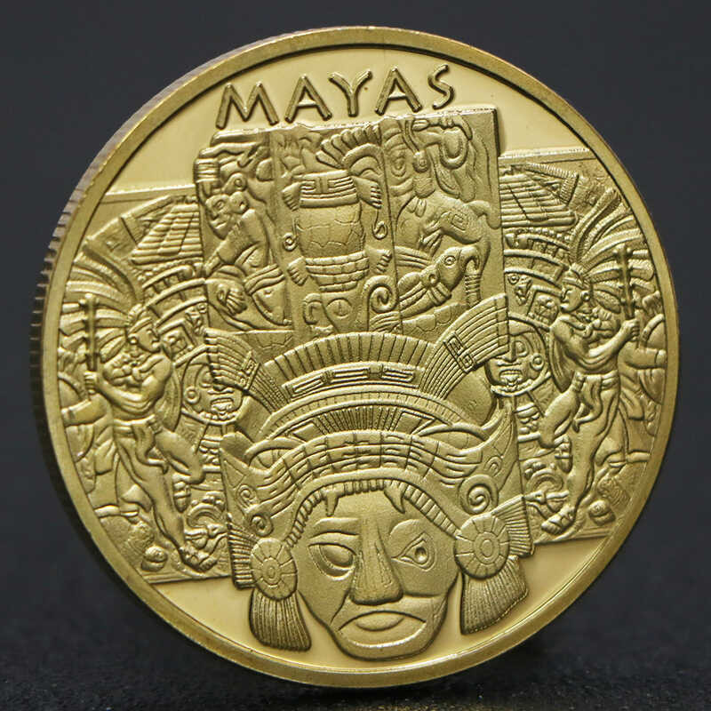 Maya Lacquer Dragon Painted Mexican Relief Gold Plated Commemorative ...