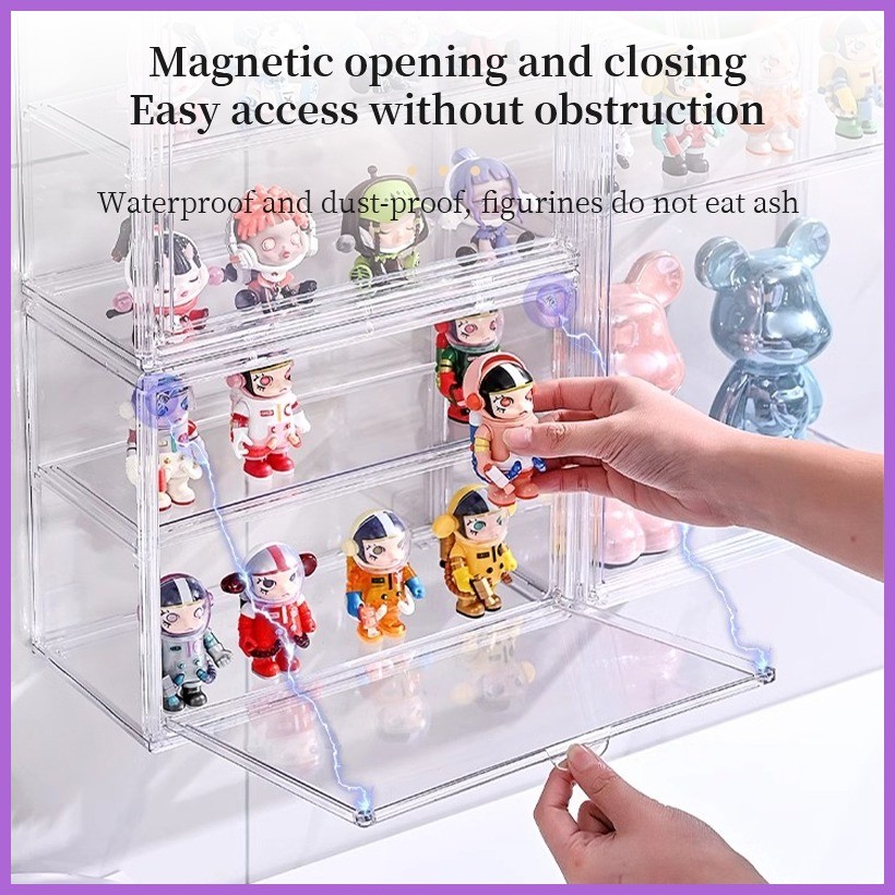 ☑ Colorlab Acrylic Display Case Popmart Storage Organizer Wall Mounted ...